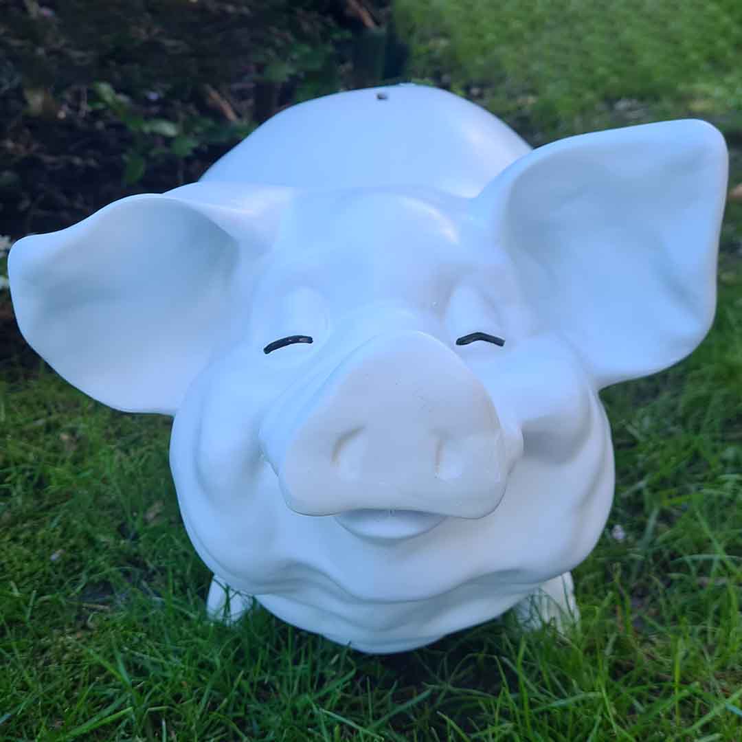 Knorrepot een grappig spaarvarken voor in je tuin - KaboutersEnzo